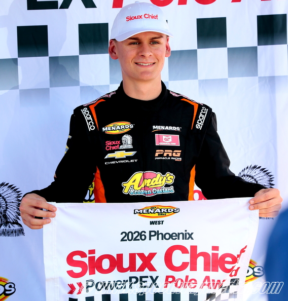 Carson Brown pole award | SpeedwayMedia.com Photos