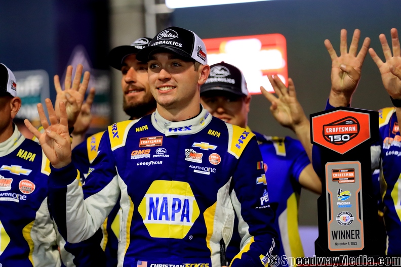 Rhodes survives chaotic finale for second Truck Series title; Eckes ...