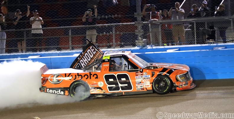 Rhodes survives chaotic finale for second Truck Series title; Eckes ...