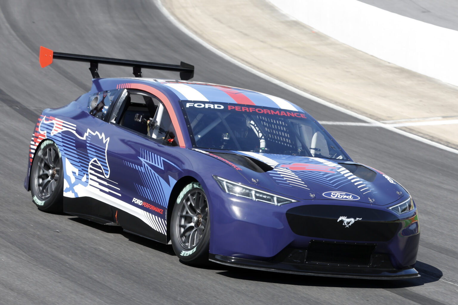 Ford Performance NASCAR: Mustang Mach-E NASCAR Prototype Takes First ...